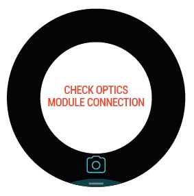 Why am I receiving "CHECK OPTICS MODULE CONNECTION" or "LOW POWER ...